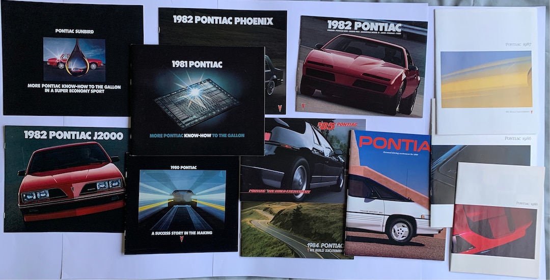 LOT - Vintage Dealership Sales Brochure Catalog Lot Pontiac American ...