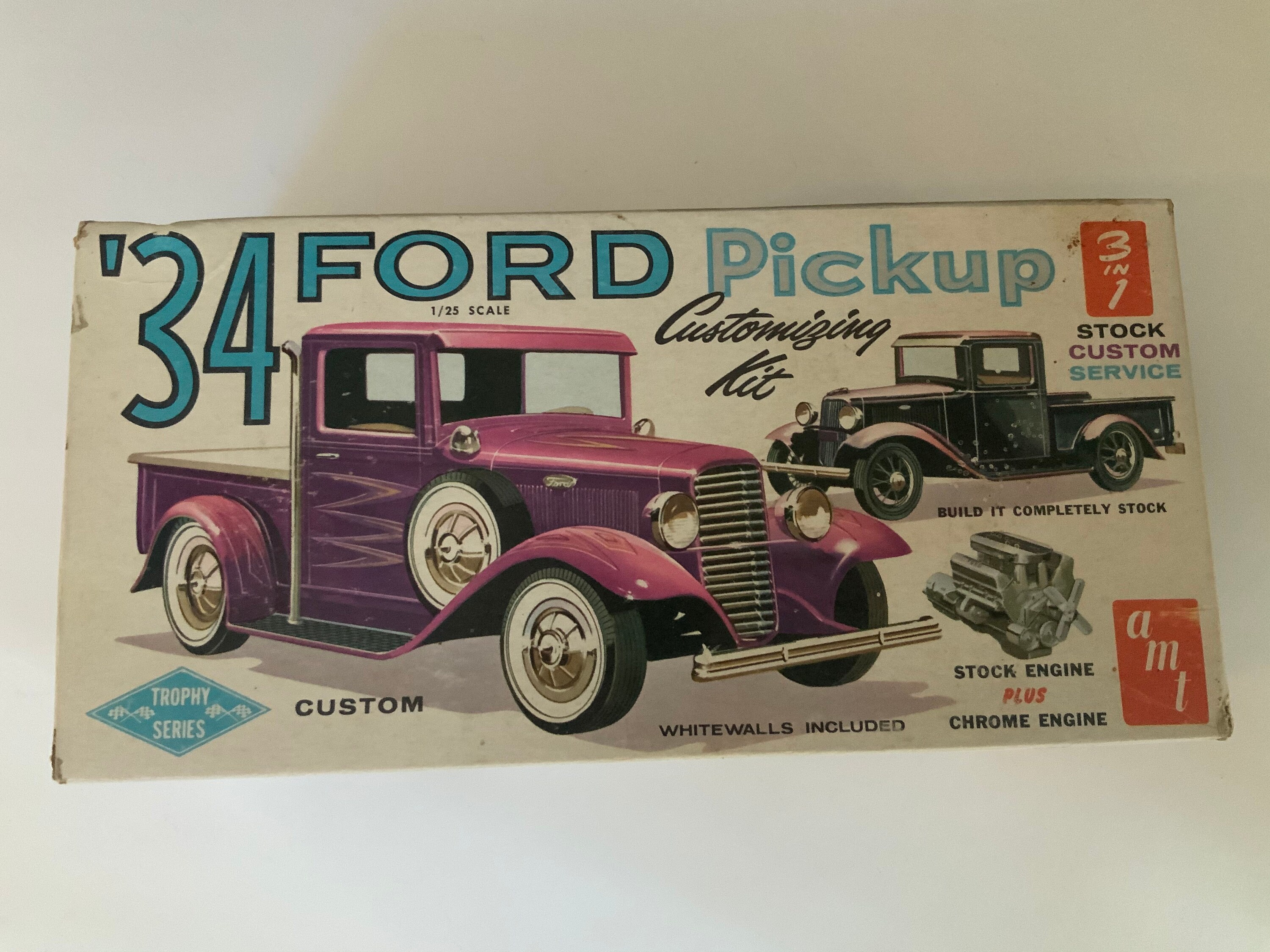 34 Ford 3 in 1 Customizing Model Kit AMT Trophy Series Unmade Complete ...