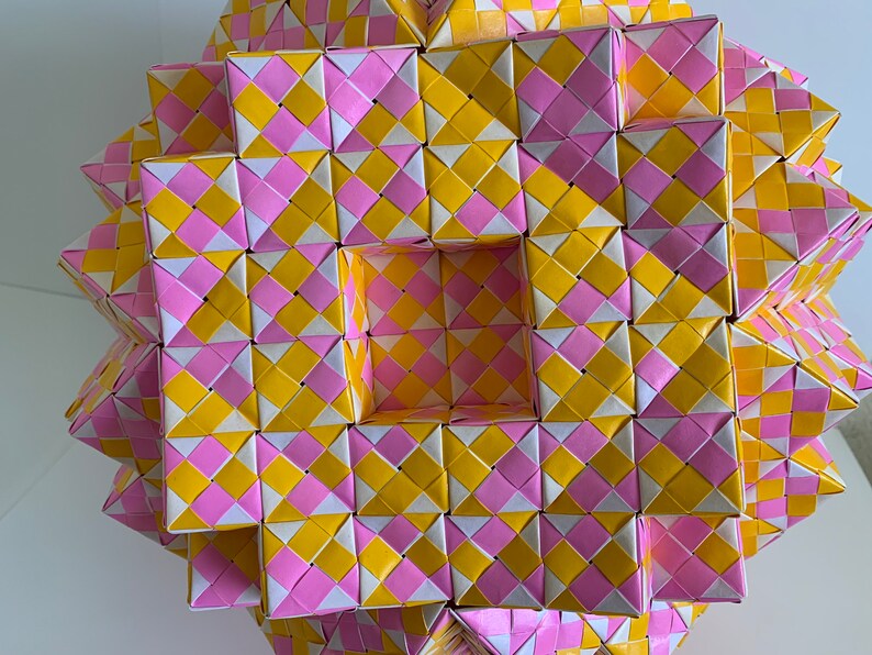 12,000 Fold Origami Snub Cube Sphere Geometric Polyhedron NO ADHESIVE ...