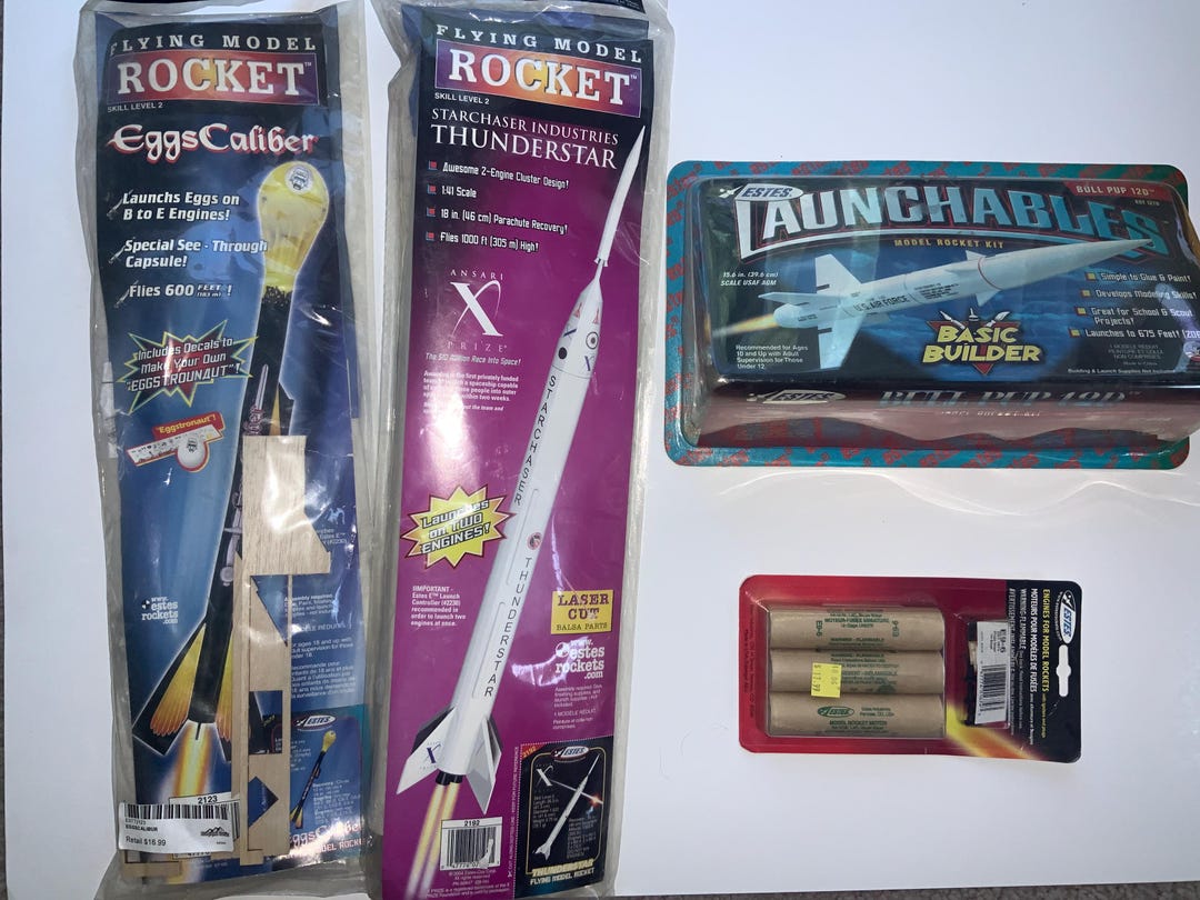 Estes Rockets Models Lot Vintage Model Rocket Space Construction Kids ...