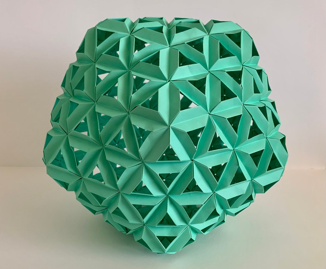 Origami Sphere Decorative Ball Geometric Statue Home Decor Ornament ...
