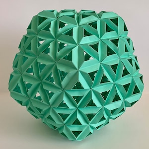 ORIGINAL ART Origami Sphere Decorative Ball Geometric Statue Home Decor ...