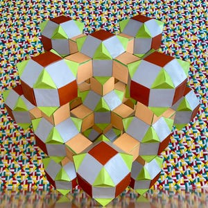 ORIGAMI Stunning Original Art Handmade Geometric MCM Futuristic Design ...