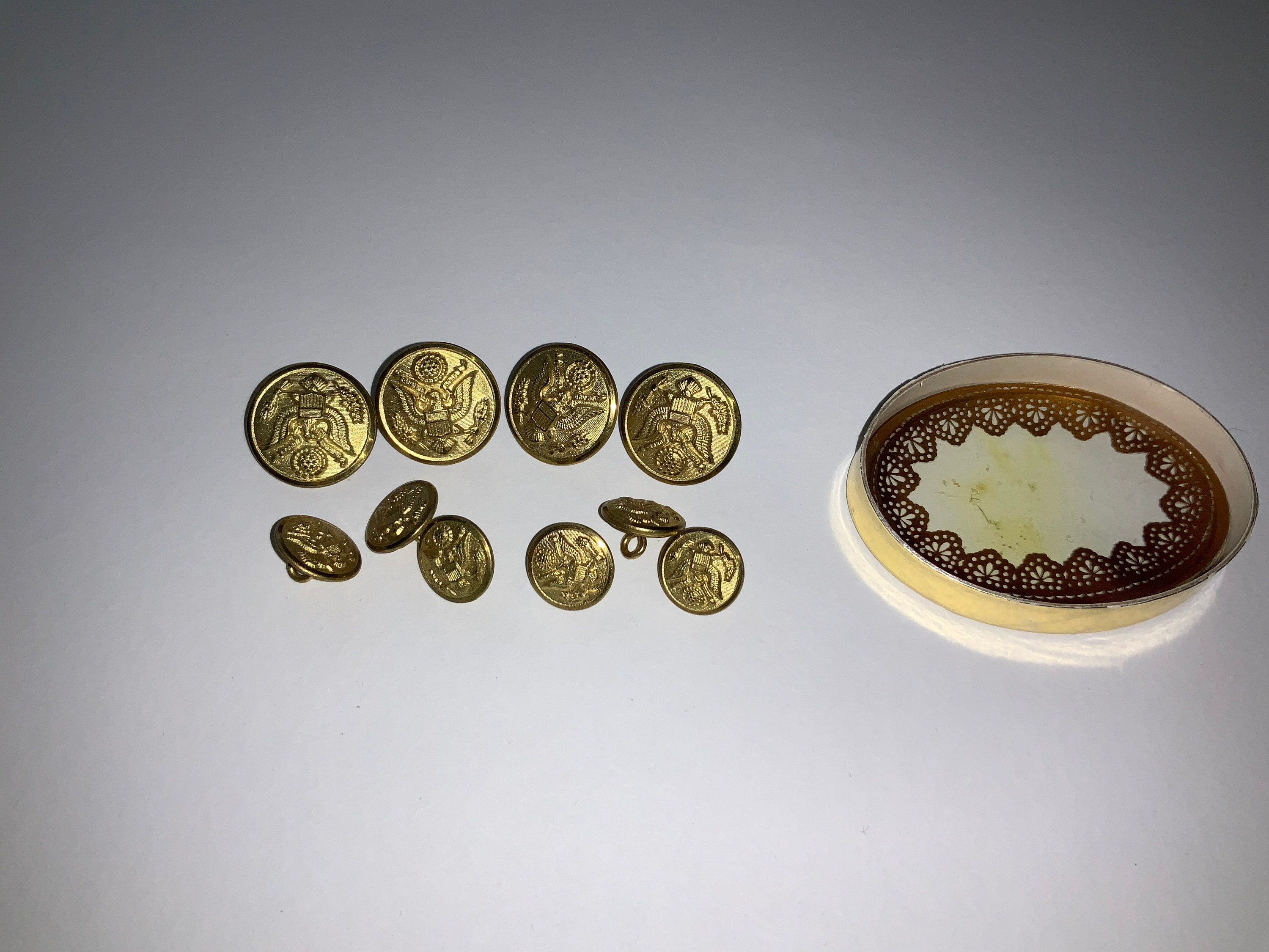 Vintage New WWII Era Military Uniform Buttons Button Set Large 1 ...