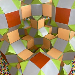 ORIGAMI Stunning Original Art Handmade Geometric MCM Futuristic Design ...