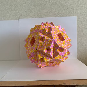 12,000 Fold Origami Snub Cube Sphere Geometric Polyhedron NO ADHESIVE ...