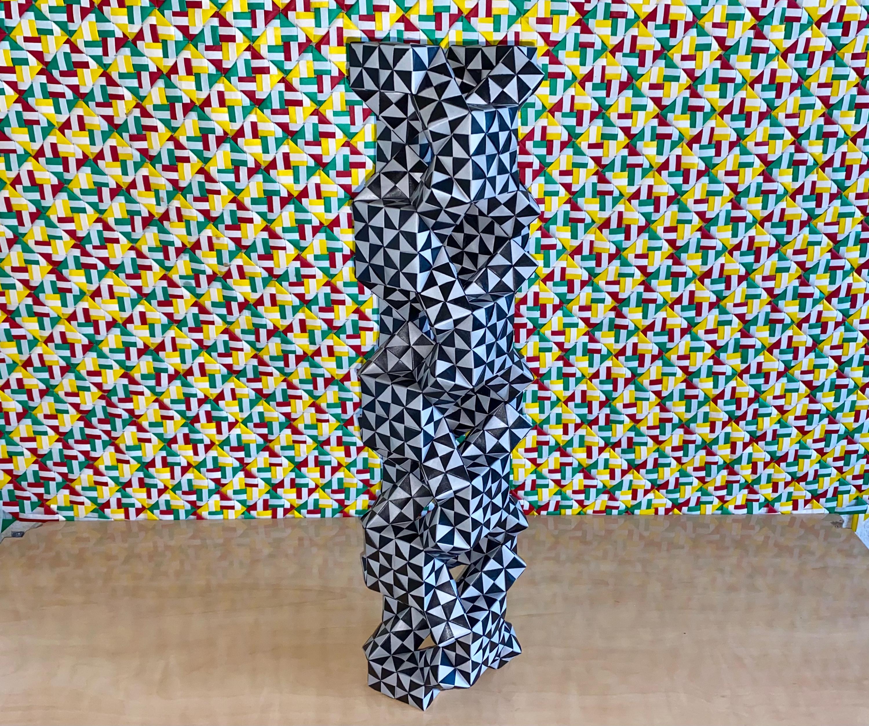 Escher Origami Tower Paper Sculpture: Geometric Fine Art Ornament, Home ...