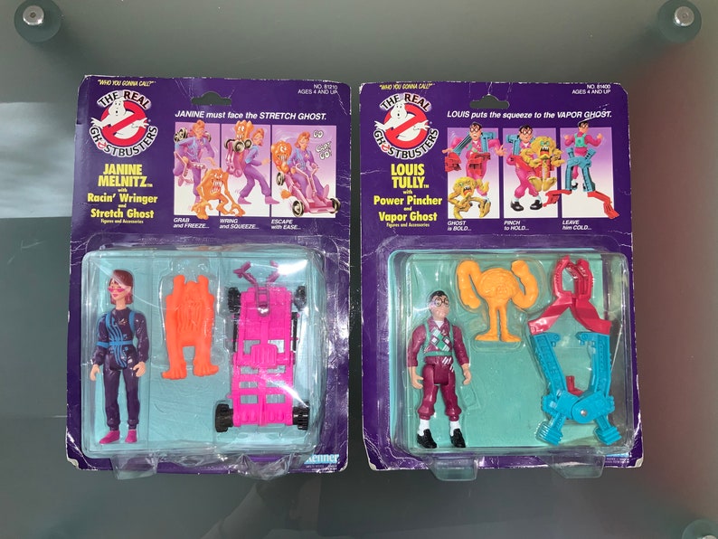 NIB the Real Ghostbusters Louis Tully Power Pincher and Janine Melnitz ...