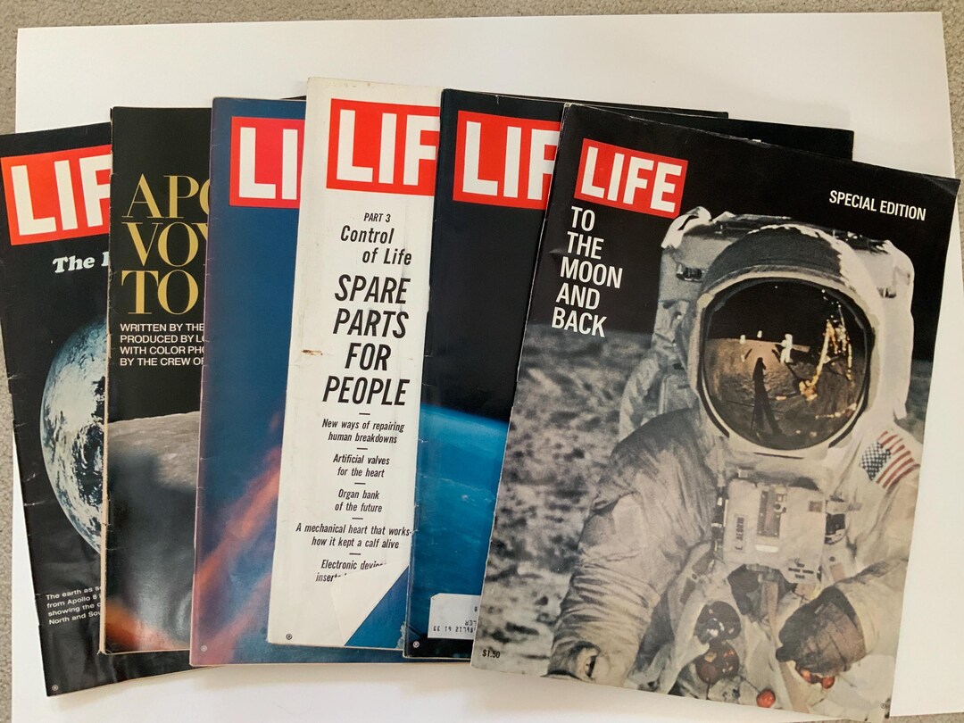 Lot of Life Magazine Space Moon Landing Apollo Issues - Originals in ...