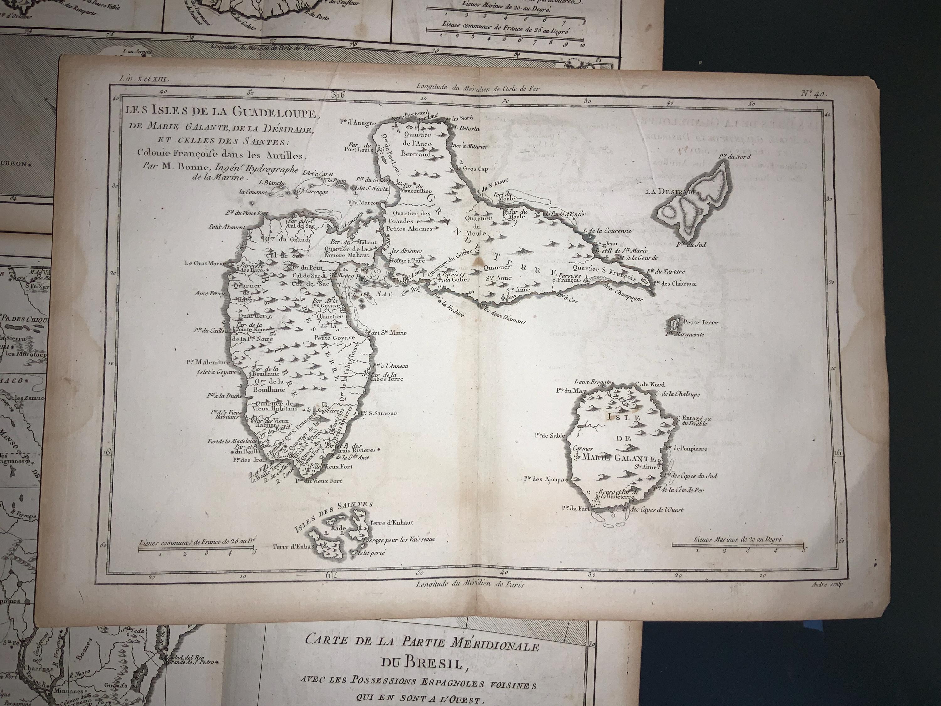 1700s Antique New World Map Set: French Cartography Engravings - Etsy