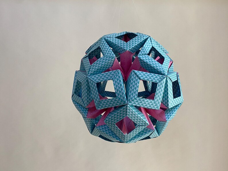 XXL Origami Mobile Hanging Art Sculpture Geometric Spheres Shapes ...