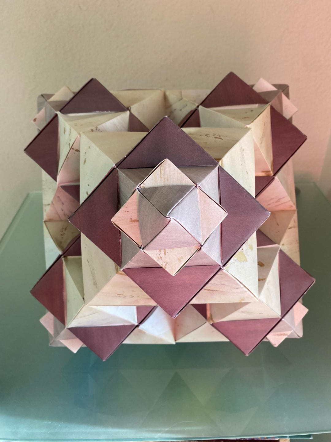 Origami Fused Octahedral Cubes Original Paper Artwork - Etsy