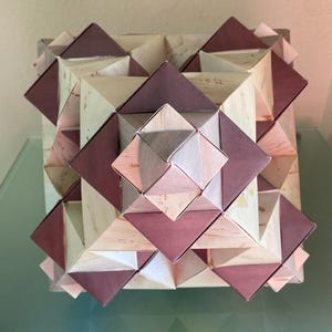 Origami Fused Octahedral Cubes Original Paper Artwork - Etsy