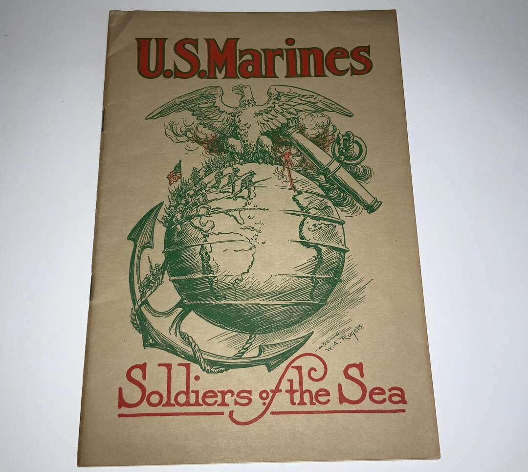 1918 "soldiers of the Sea" USMC United States Marine Corps Book Antique ...
