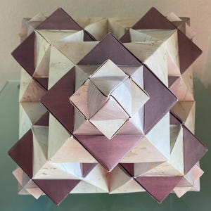 Origami Fused Octahedral Cubes Original Paper Artwork - Etsy