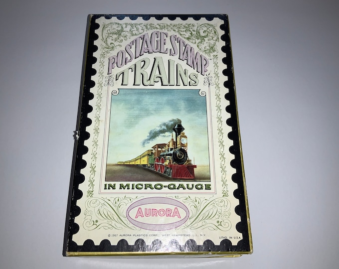 1967 Aurora Toys Postage Stamp Trains in Micro Gauge Miniature Toys ...