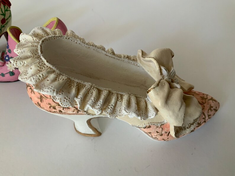 Collection of Decorative Ceramic Porcelain Hand Painted Miniature Shoe ...