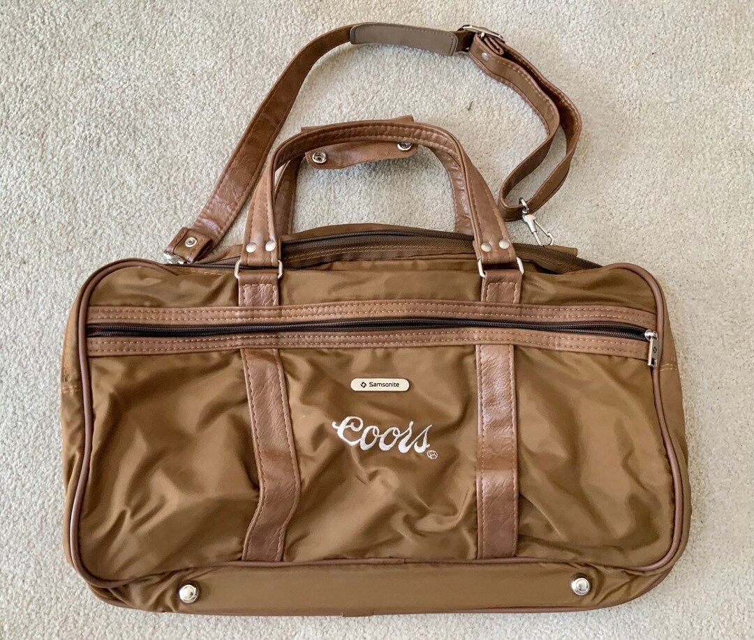Coors Beer Advertising Samsonite Briefcase Handbag Embroidered Stitch ...