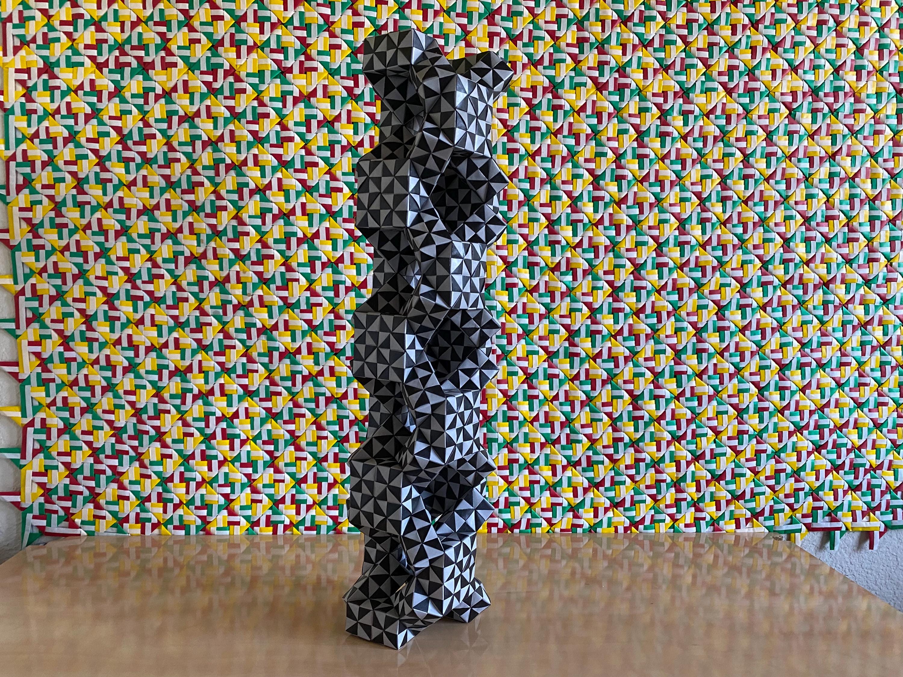 Escher Origami Tower Paper Sculpture: Geometric Fine Art Ornament, Home ...