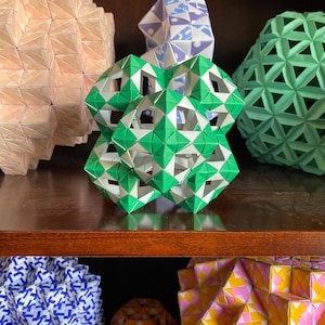 Decorative Origami Polyhedral Sphere Paper Engineering Sculpture ...
