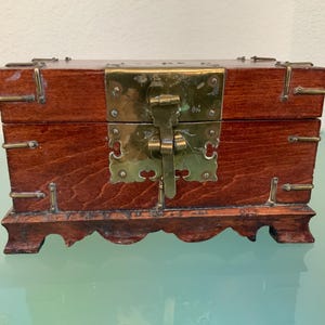 Antique Calligraphy Hand Written Cantonese Oriental Asian Storage Box ...