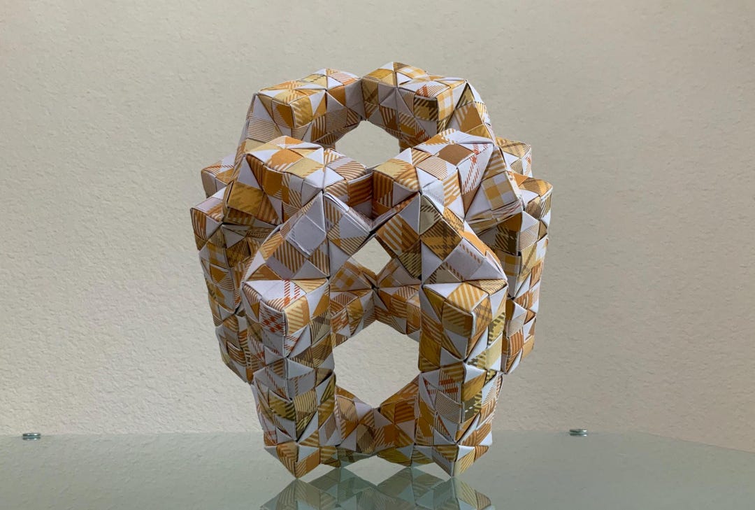 Origami Cubic Polyhedral Sculpture - Etsy