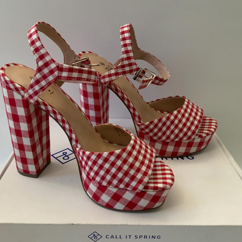 Checkered Heels - Etsy