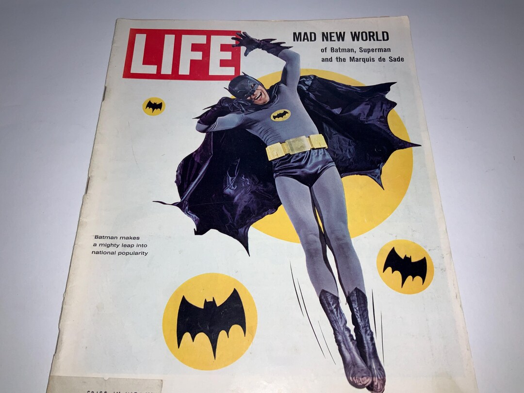 1966 BATMAN Life Magazine Adam West Years Superhero Craze Great ...