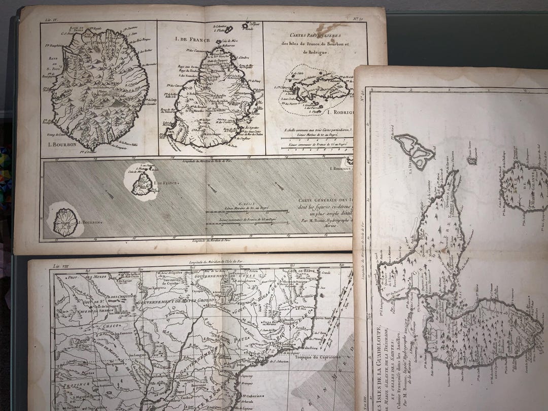 Original 1700s Maps Showcasing the New World European French Maps ...