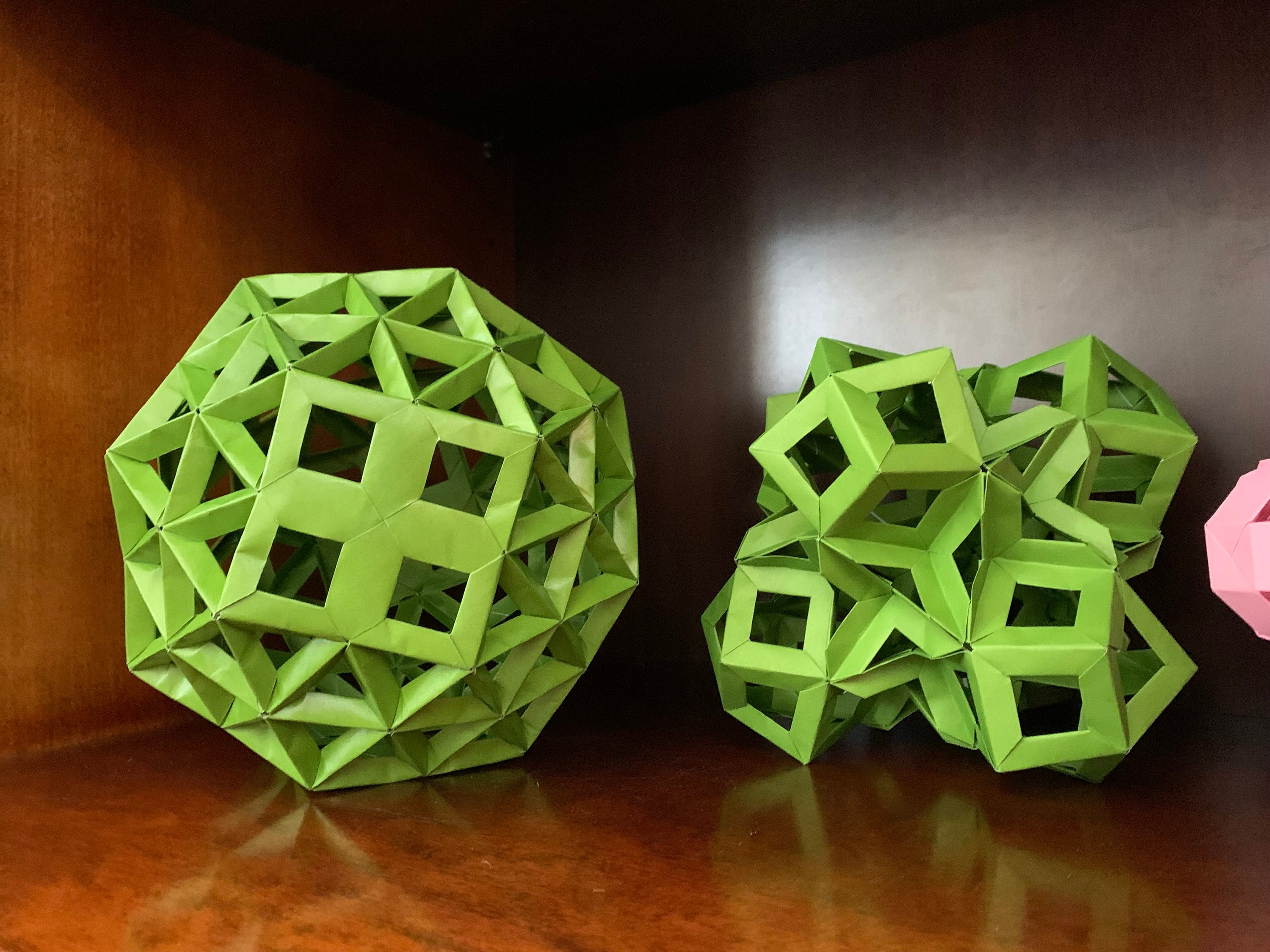 Origami Sphere Decorative Ball Geometric Statue Home Decor Ornament ...