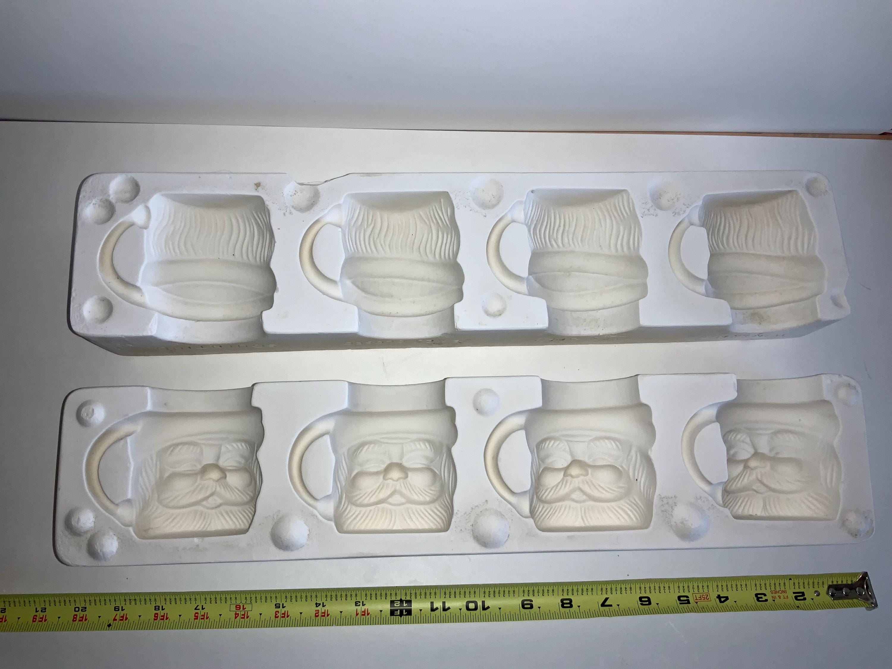 Slip Mold Ceramic Molds Halloween Pumpkin Ghost Santa Skier Shelf ...