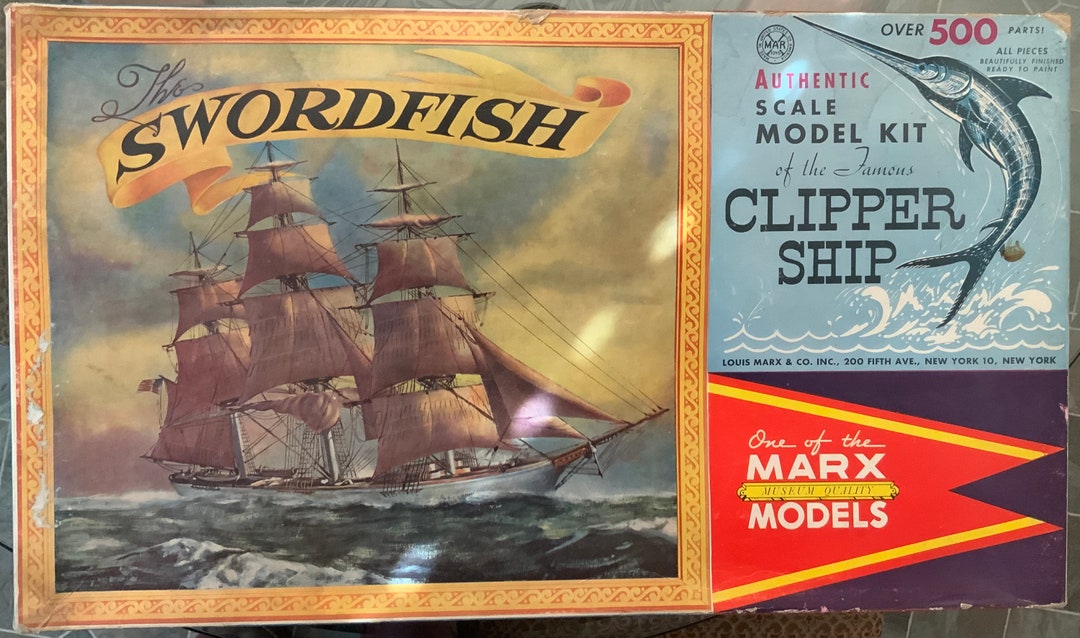 XL Clipper Ship Model Kit: Louis Marx "the Swordfish" - Sealed Box - Etsy
