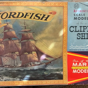 XL Clipper Ship Model Kit: Louis Marx "the Swordfish" - Sealed Box - Etsy
