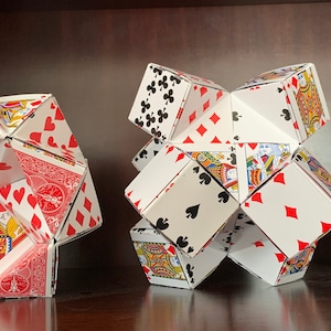 Origami Royal Flush Sculpture Playing Card Poker Gambling Blackjack Bar ...