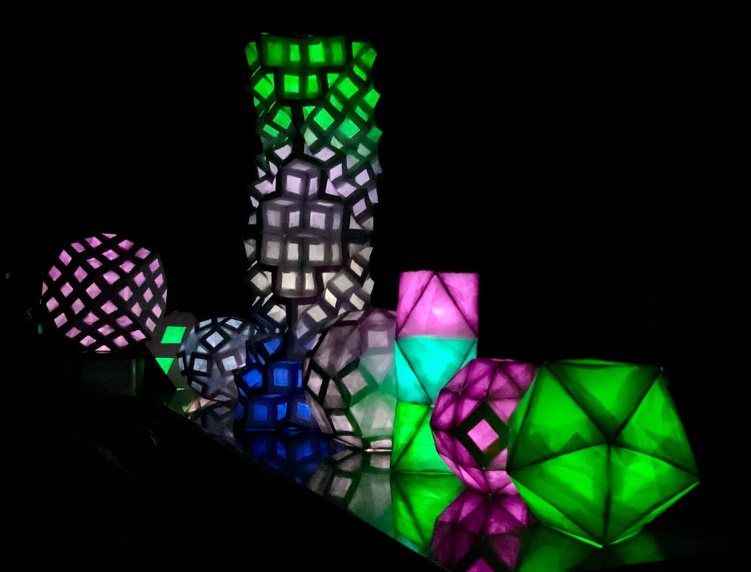 Vance Houston Rice Paper Psychedelic Origami LED Rrainbow Wireless Tea ...
