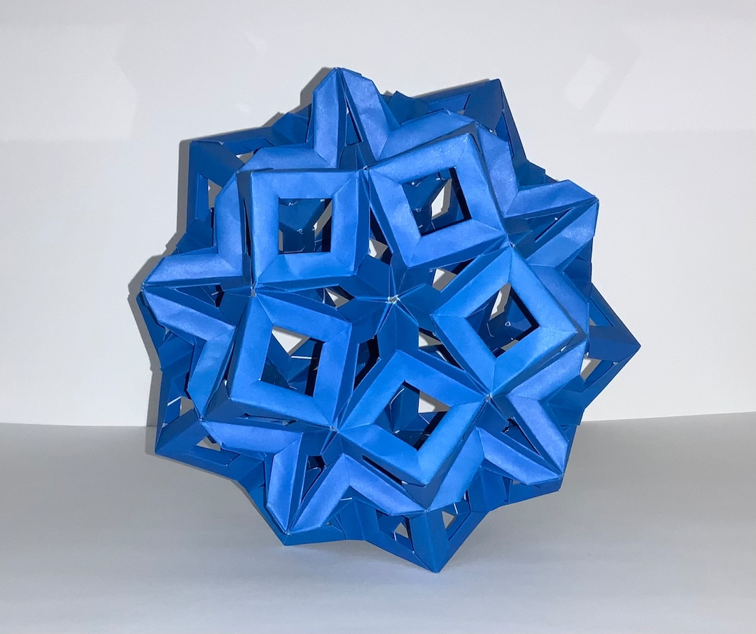 Miniature Icosahedron Origami Paper Sphere Ornament Art Sculpture ...