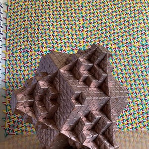 Pyramid Cube Convergence Origami Polyhedron Art Sculpture Ornament ...