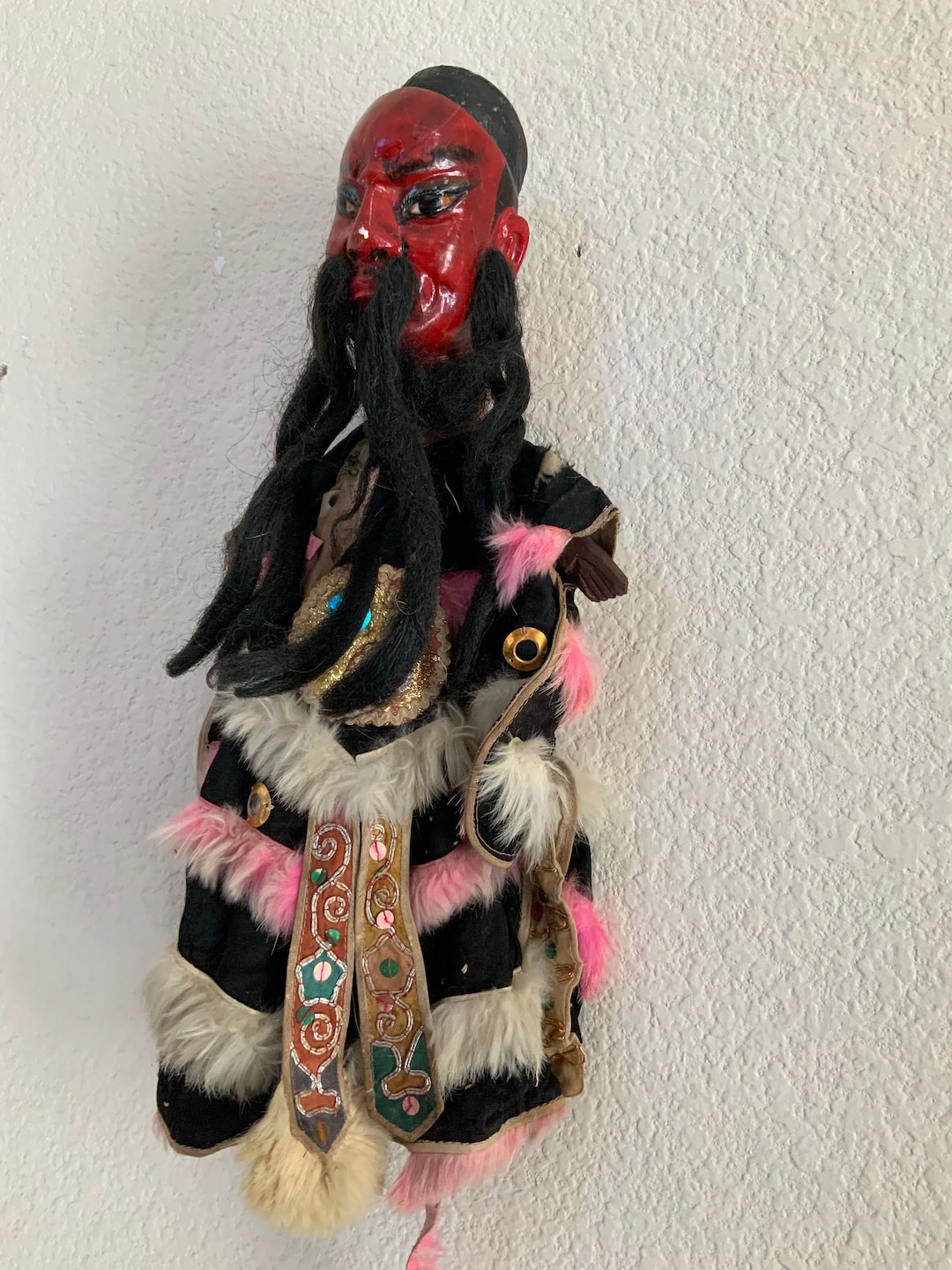 Peking Opera Doll Chinese Mythology Warrior God Guan Yu Gong Antique ...