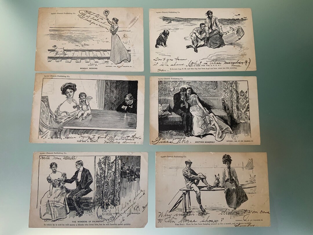 Postcards 1898 Life Publishing Patriarchy Antique Collection Men Women ...