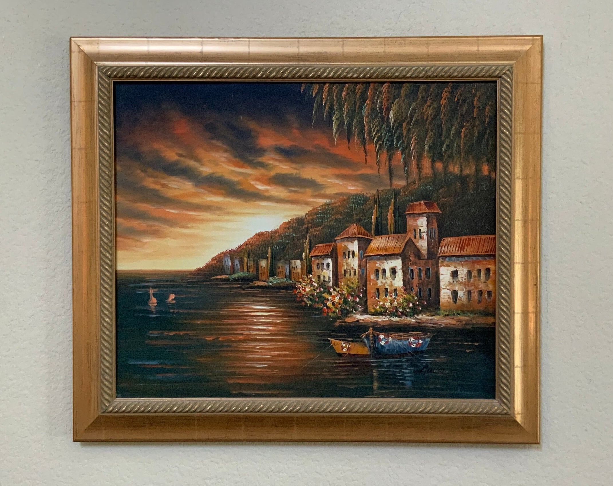 VERY RARE PYEWACKET THEME OIL PAINTING ON CANVAS SIGNED BY ARTIST LEWIS ...