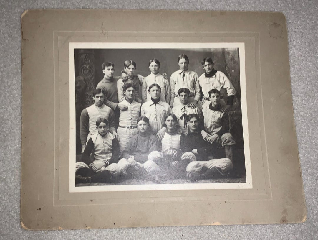 1898 Syracuse Football Team Photograph: Antique College History 9”x7.75 ...