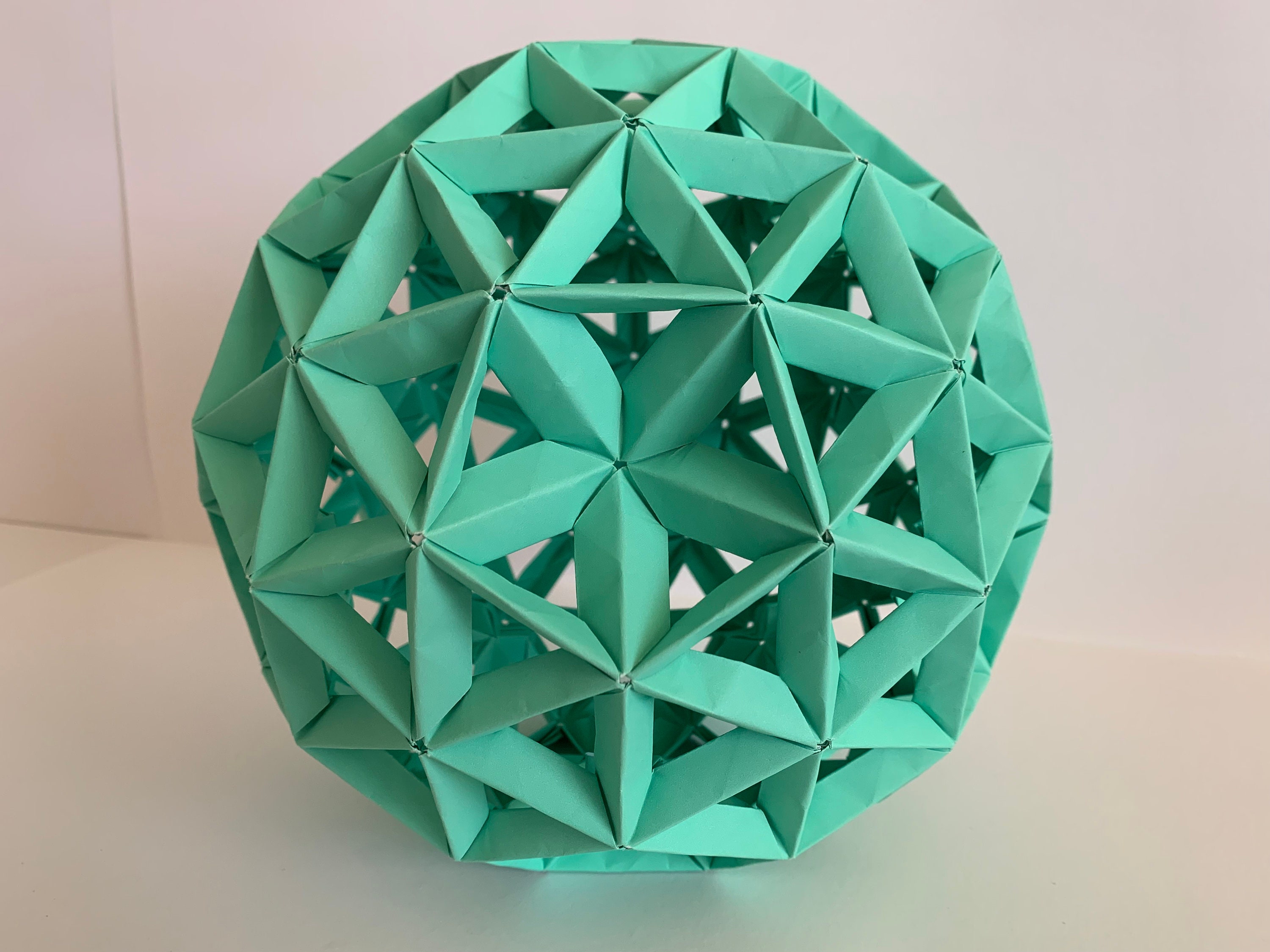Origami Sphere Decorative Ball Geometric Statue Home Decor Ornament ...