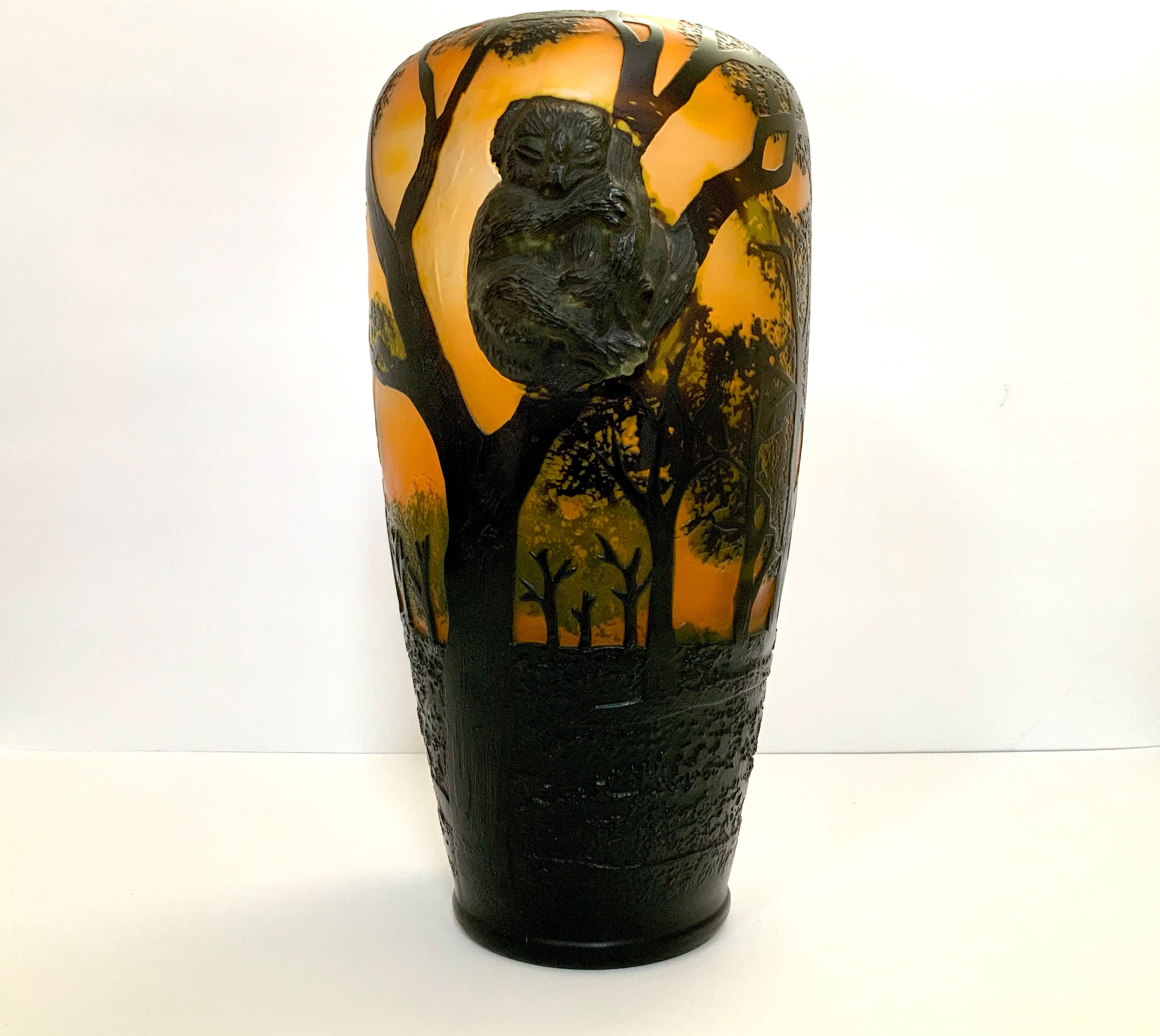 13 Emile Galle Cameo Art Nouveau Glass Vase Multi Colored - Etsy