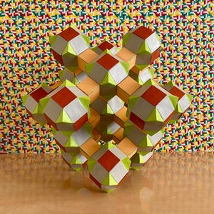 ORIGAMI Stunning Original Art Handmade Geometric MCM Futuristic Design ...