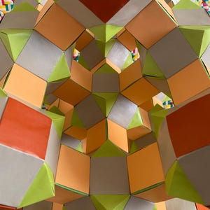 ORIGAMI Stunning Original Art Handmade Geometric MCM Futuristic Design ...