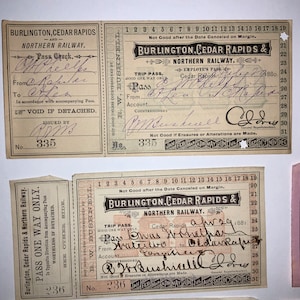 NEW 1870s 1880s Train Locomotive RR Railroad Pass Ephemera Huge Lot of ...