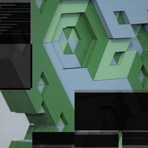 Origami Reimagined CNC Foam Core Geometric Relief Pop Art Sculpture ...