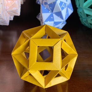 Origami Art Polyhedral Sphere Paper Engineering Sculpture Composition ...