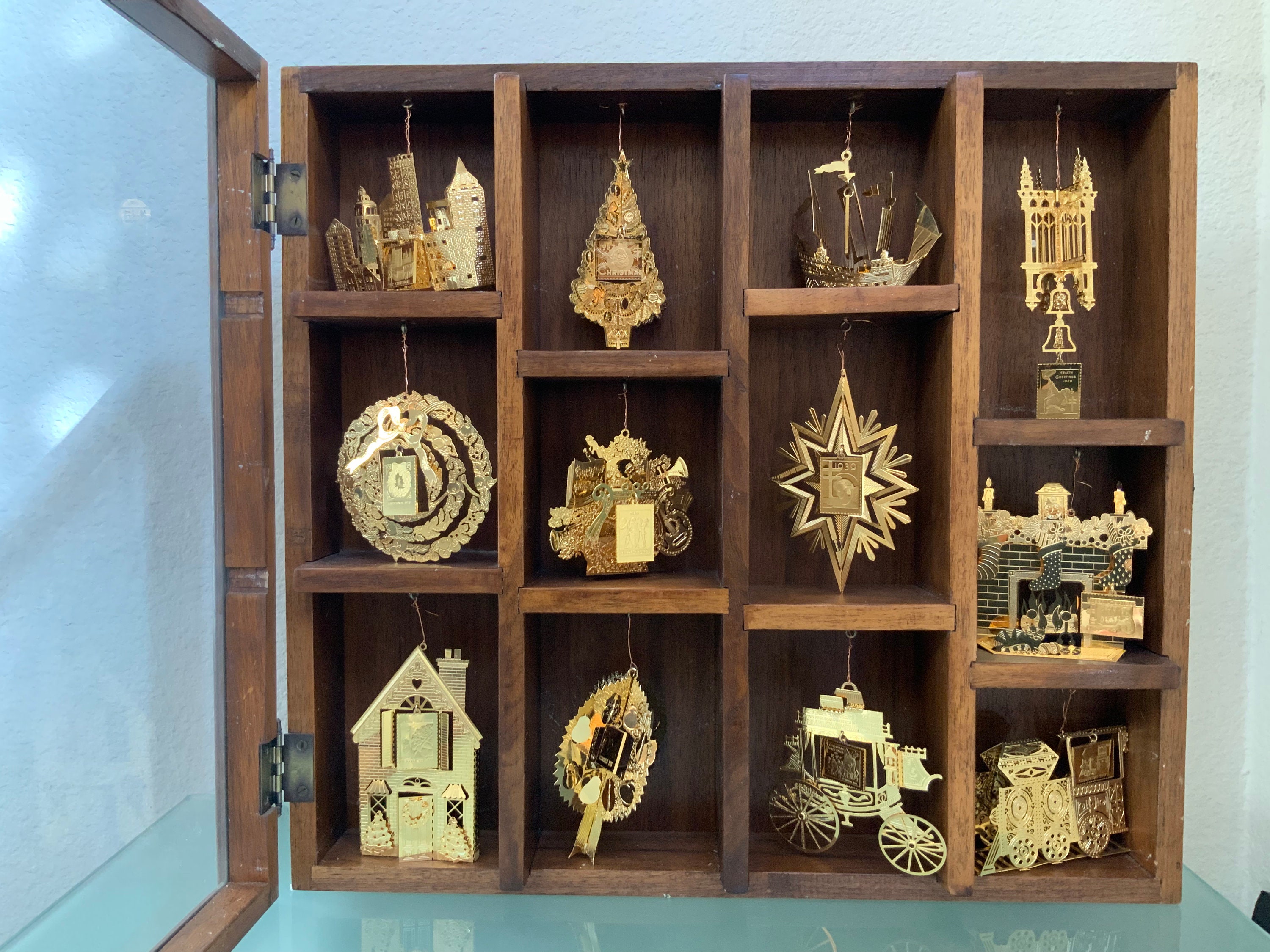 Vintage Glass Cabinet Shadow Box Complete Set of Franklin Mint - Etsy