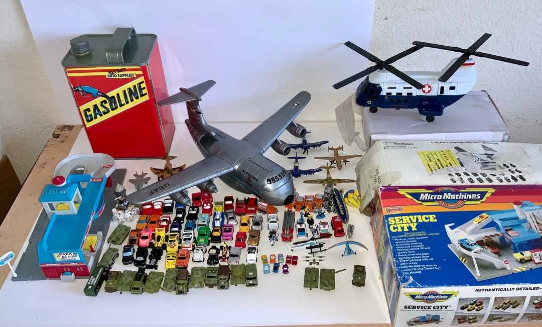 Vintage Micro Machines Miniature Toys Airplanes Cars Military Jet ...
